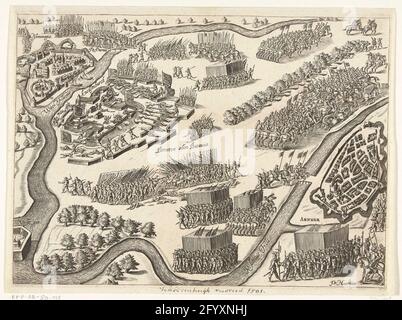 Discharges from Knodsenburg, 1591. Siege from the Fort Knodsenburg by ...