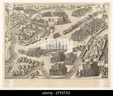 Discharges from Knodsenburg, 1591. Siege from the Fort Knodsenburg by ...