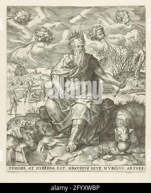 The Four Seasons. Winter – Aeolus with the Winds by William Hamilton ...