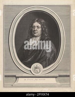 Portrait of Gerbrand van Leeuwen. Portrait of the Dutch pastor and professor Gerbrand van ...