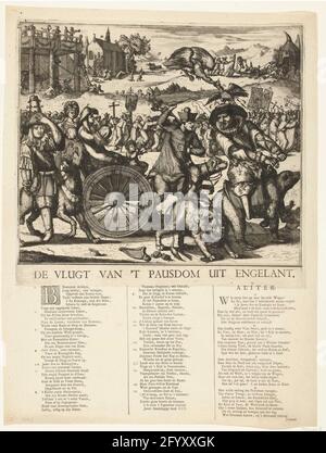 The flight of Papacy from England, 1689, 1689 print The flight of the ...