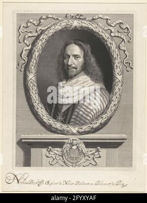 Portrait of Nicolas Potier de Novion. Artist: Robert Nanteuil, French ...