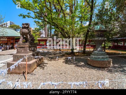 Stone fence around shinto shrine, with names of donors engraved on ...