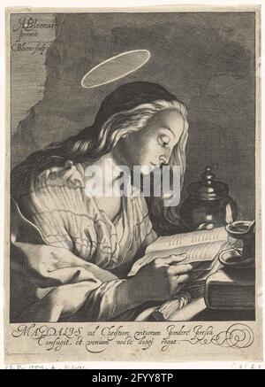 Maria Magdalena while she reads a book, Christian Julius Gustav Planer ...
