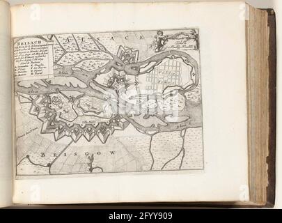 Map of Breisach Brisach Stock Photo - Alamy