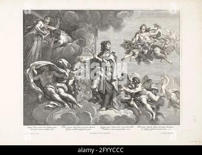 Janus opens the door, Robert van Audenaerd, after Carlo Maratta, 1685 ...