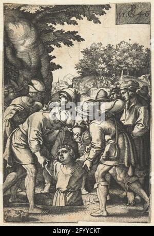Joseph is thrown into the well by his brothers; Story of Joseph Stock ...