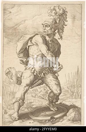 The Roman Heroes: Titus Manlius Torquatus. Artist: Hendrick Goltzius ...