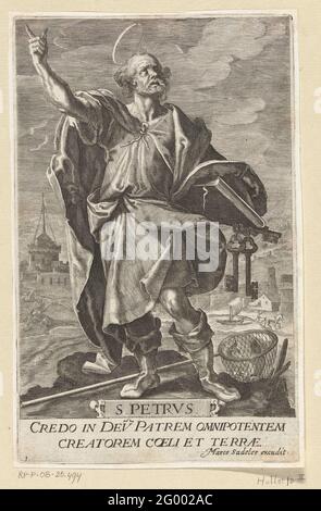 Apostle Petrus with keys; Christ and the apostles Stock Photo - Alamy