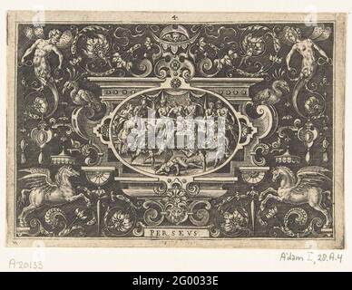 Phineus disturbs the wedding of Perseus and Andromeda; Phineus ...