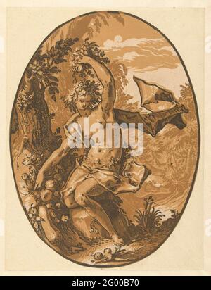 Proserpina; Gods and Goddesses. The Goddess Proserpina, seated at a ...