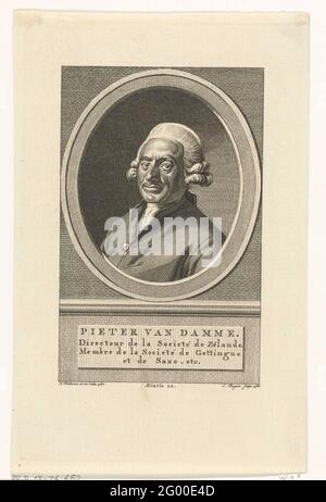 Portrait of Pieter van Damme at the age of 60. Portrait of Pieter van ...