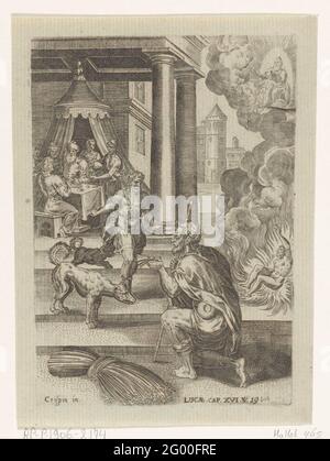 Lazarus begs in the house of the rich man. Departure with the rich man ...