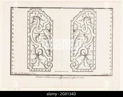 Ground floor with lodging motifs; Gardens with floorres. The left half ...