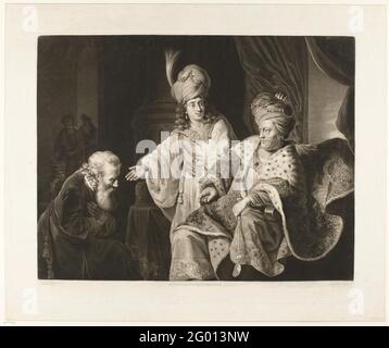 Joseph presents his father to the Pharaoh Stock Photo - Alamy