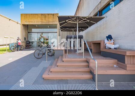 The Whitlam library in the Sydney suburb of Cabramatta, designed in ...