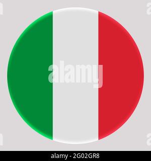 3D Flag of Italy on a avatar square background Stock Photo - Alamy