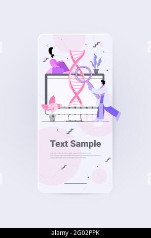 scientists working with DNA researchers making experiment in lab DNA ...