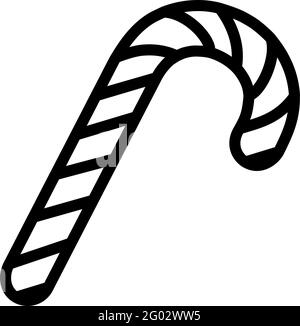 Stick Candy Icon. Editable Bold Outline Design. Vector Illustration ...