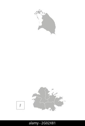 Antigua and Barbuda outline silhouette map illustration Stock Vector ...