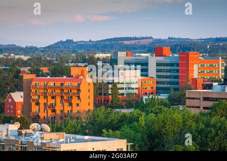 Salem, Oregon, USA downtown city skyline at dusk Stock Photo - Alamy
