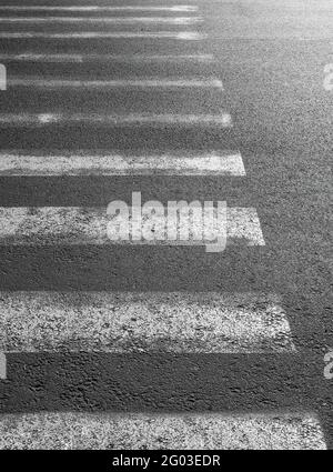 Crosswalk surface background,top view. pedestrian crossing, white ...