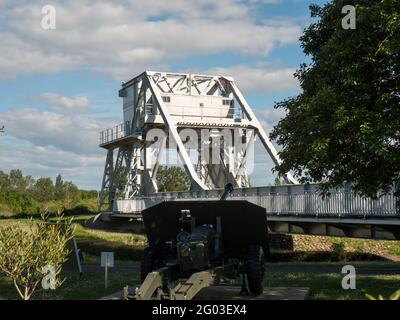 Pegasus bridge, a crossing of the Orne River near Bénouville, made ...