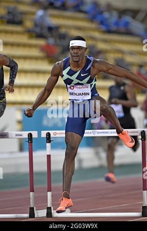 Rai Benjamin (USA) wins the 400m hurdles in 47.38 during the World ...