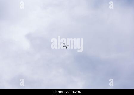 bottom view of beautiful couple taking selfie on smartphone Stock Photo ...