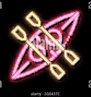 Canoe neon glow icon illustration Stock Vector Image & Art - Alamy