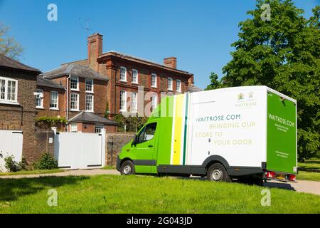 Waitrose home delivery vans in Cambridge, UK Stock Photo - Alamy