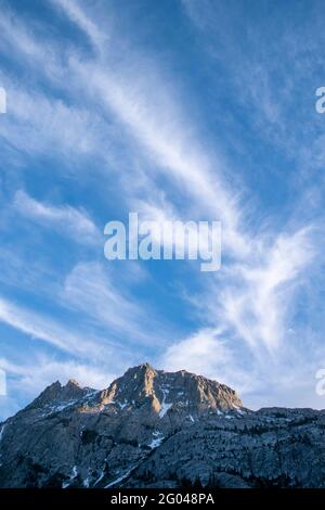 Carson Peak towers over the June Lake Loop in Mono County, CA, USA ...