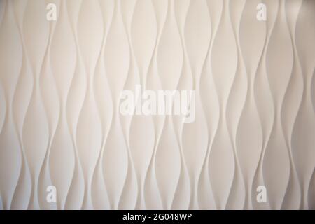 White gypsum wall panel with 3D effect. Volumetric gypsum texture Stock ...