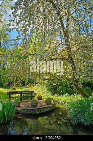 UK,West Yorkshire,Wakefield,Notton,Village Green in Spring Stock Photo ...