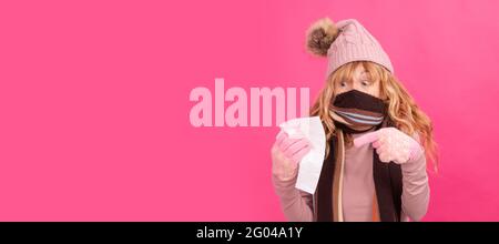 snug woman warm with scarf and kerchief isolated Stock Photo - Alamy