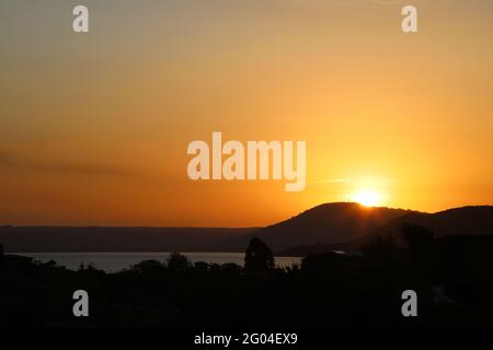 Sonnenuntergang Lake Rotorua Neuseeland / Sundown Lake Rotorua New ...