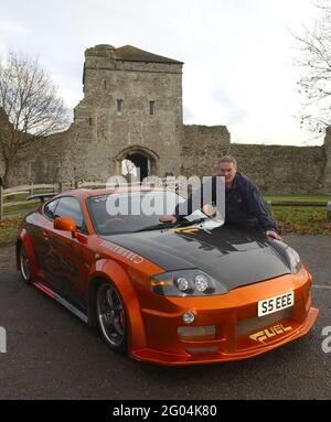 Steve Shanks with his Hyundai Coupe that he has spent over£60,000 on ...