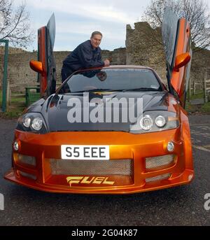 Steve Shanks with his Hyundai Coupe that he has spent over£60,000 on ...