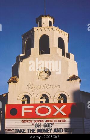 1970s America - Fox Theater, Riverside, California 1978 Stock Photo - Alamy