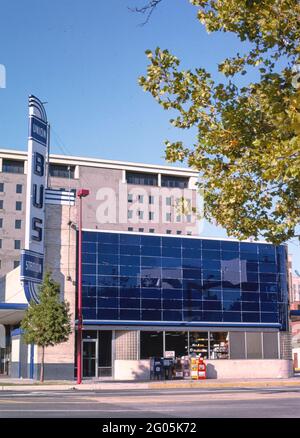 1990s America - Union Bus Station sign, Walker and Sheridan Streets ...