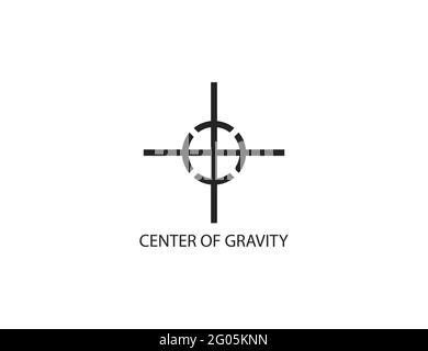 Center of gravity symbol icon white Stock Vector Image & Art - Alamy
