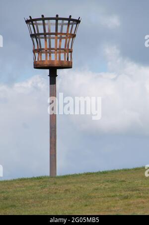 The Basket and Post of a Traditional Fire Beacon Stock Photo - Alamy