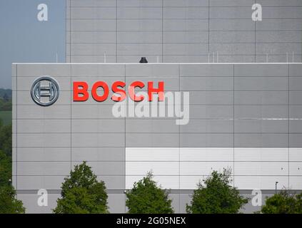 Dresden, Germany. 31st May, 2021. View of the new Bosch semiconductor ...