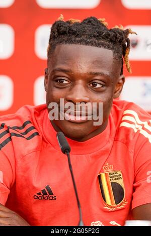 Belgium's Jeremy Doku pictured during a soccer game between Belgium's ...
