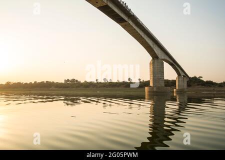 Chambal river bridge ; Madhya Pradesh ; India Stock Photo - Alamy