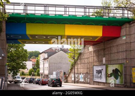 The Lego Bridge in Wuppertal, Germany. In 2011, graffiti and street ...