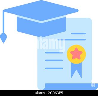 Graduate icon vector, filled flat sign, solid pictogram isolated on ...