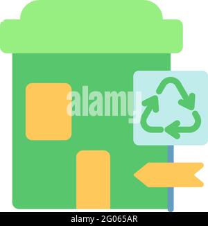 landfill waste sorting color icon vector illustration Stock Vector ...