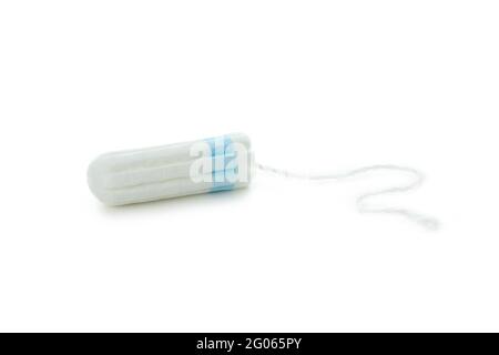 One unused tampon isolated on white background Stock Photo - Alamy