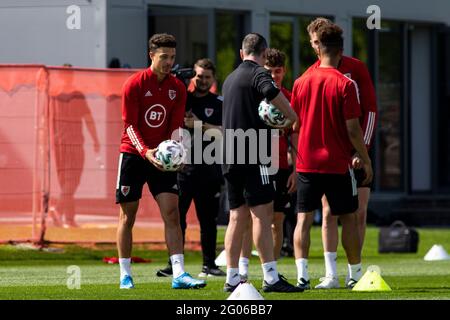Wales' Ethan Ampadu during a training session at the Vale Resort ...